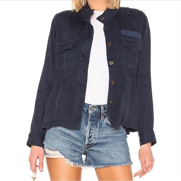 Rails | Jackets & Coats | Nwt Rails Xs Jacket Navy Blue Sahara Linen ...